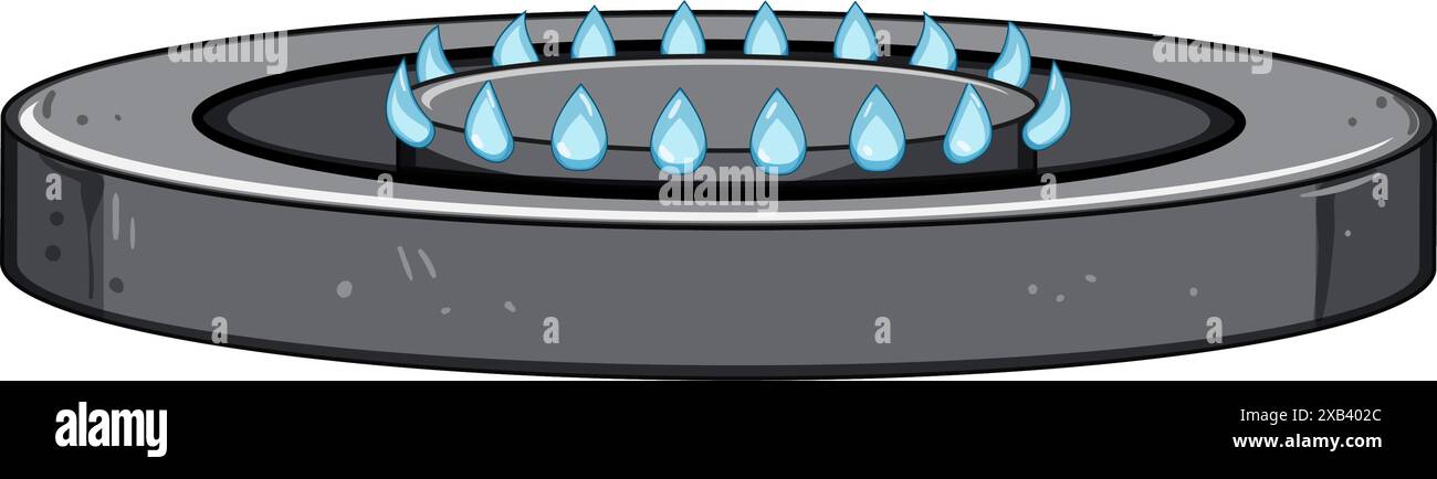 cooker stove burner cartoon vector illustration Stock Vector Image ...