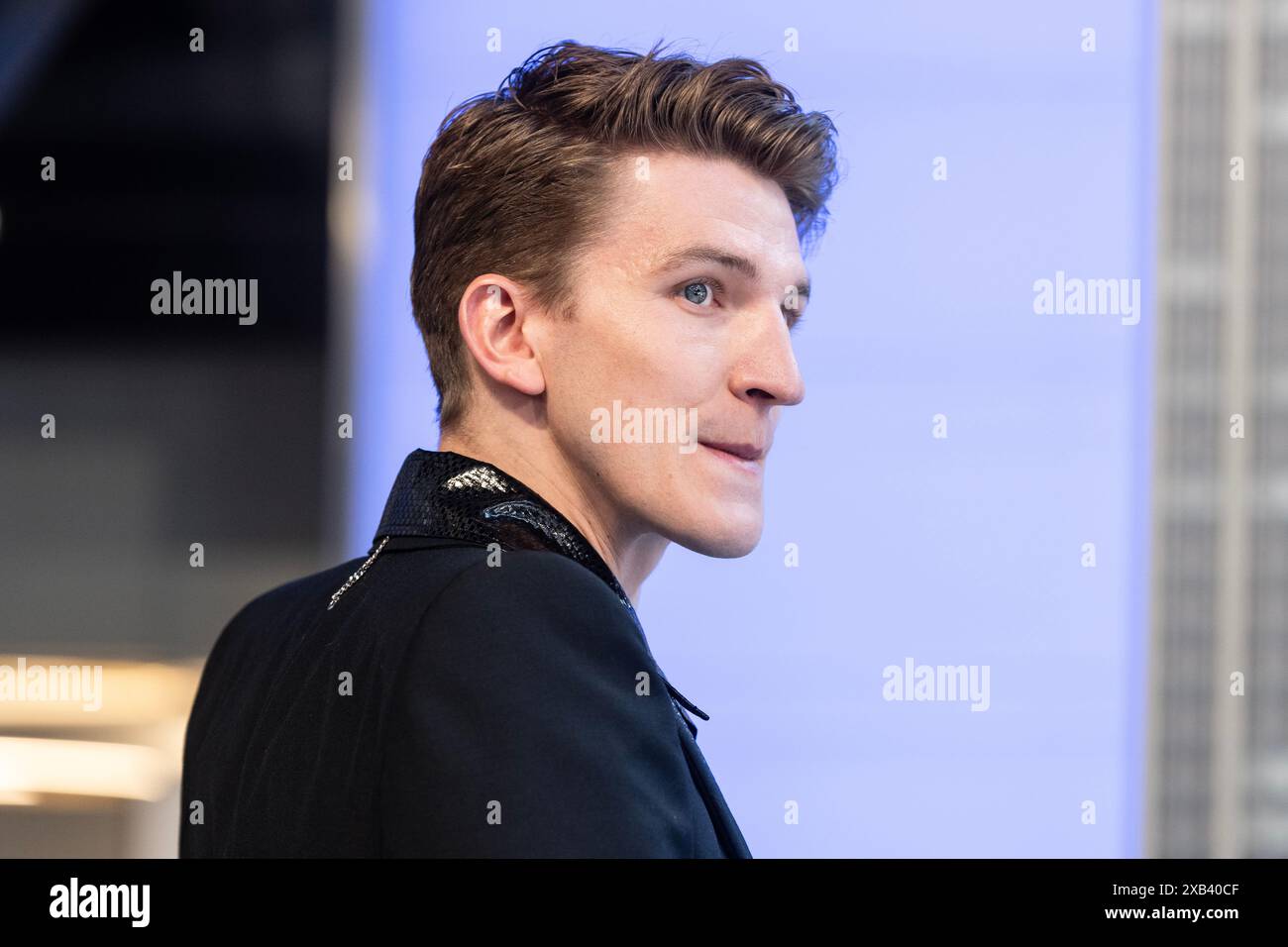 Ewan Mitchell attends ceremonial lighting of Empire State Building in ...