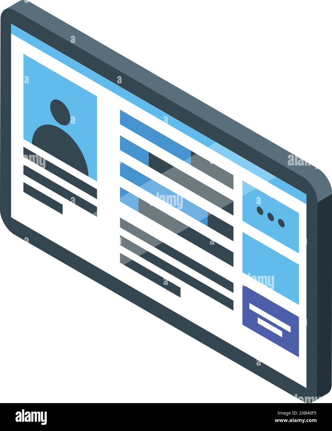 Illustration of a digital id card showing personal data and information ...