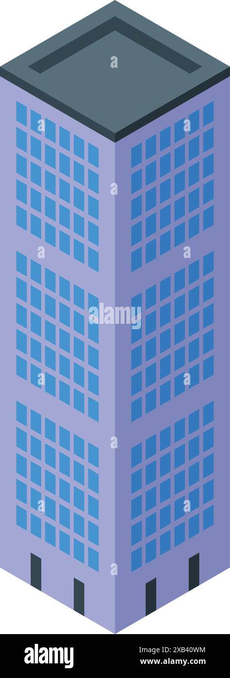 Modern office building with many glass windows is representing ...