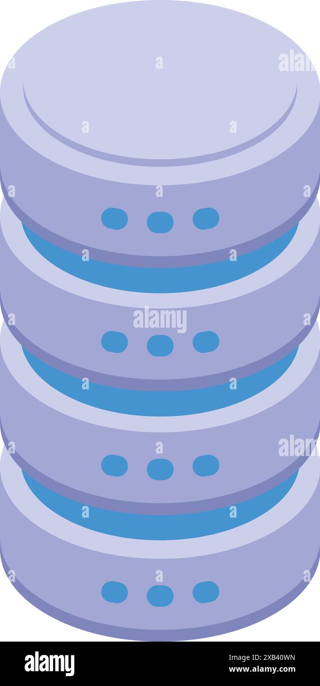 Isometric database server icon showing data storage for cloud computing Stock Vector Image & Art ...