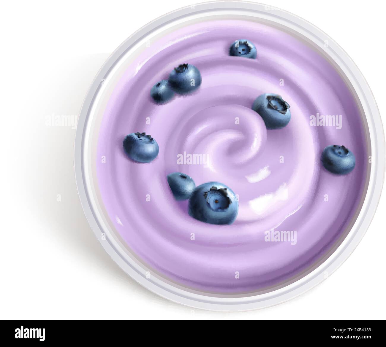 Top view yogurt Stock Vector Images - Alamy