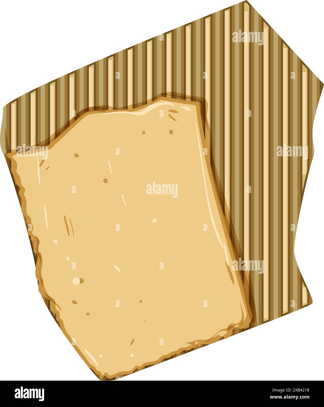 page torn cardboard cartoon vector illustration Stock Vector Image ...