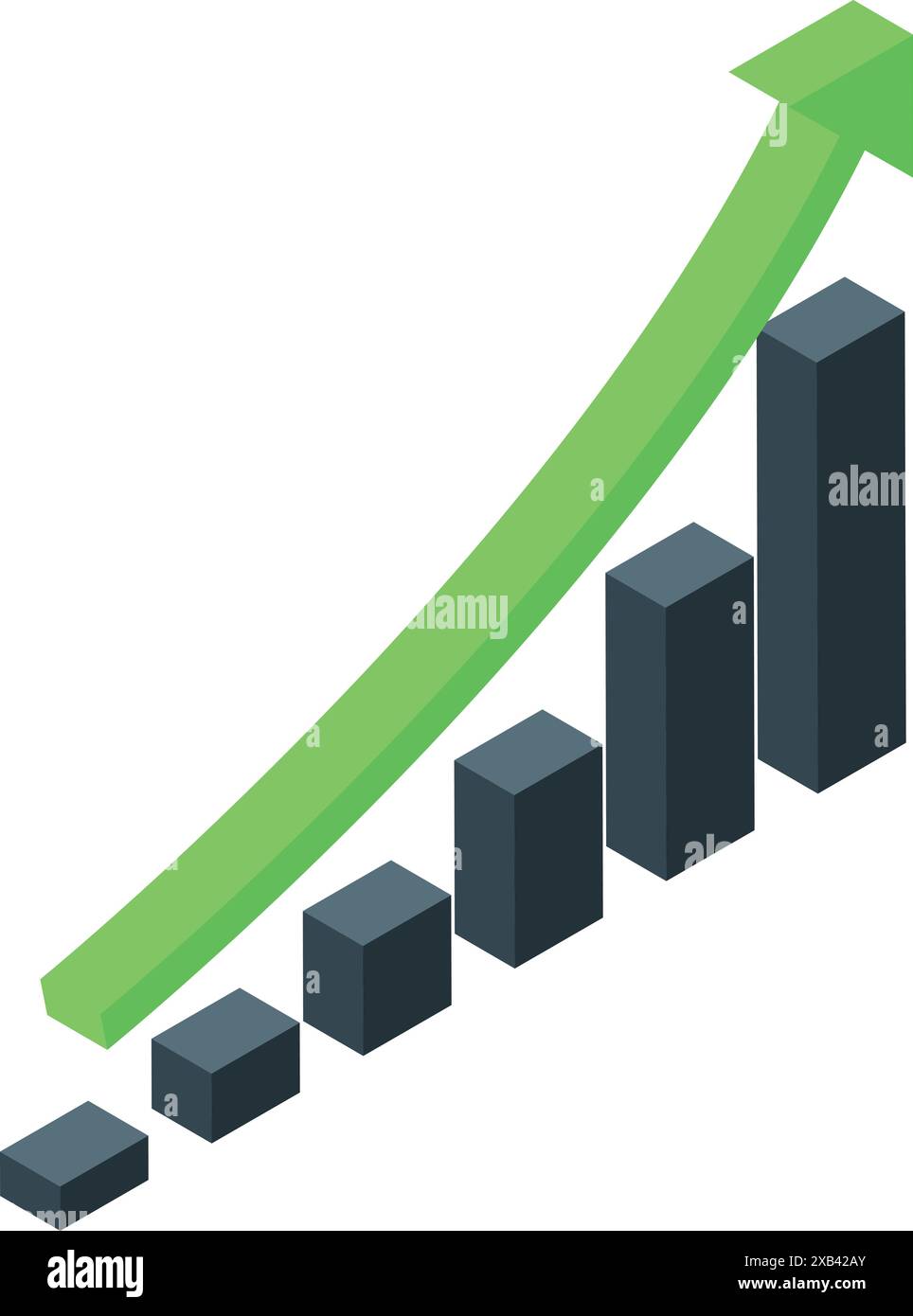 3d rendering growth graph Stock Vector Images - Alamy