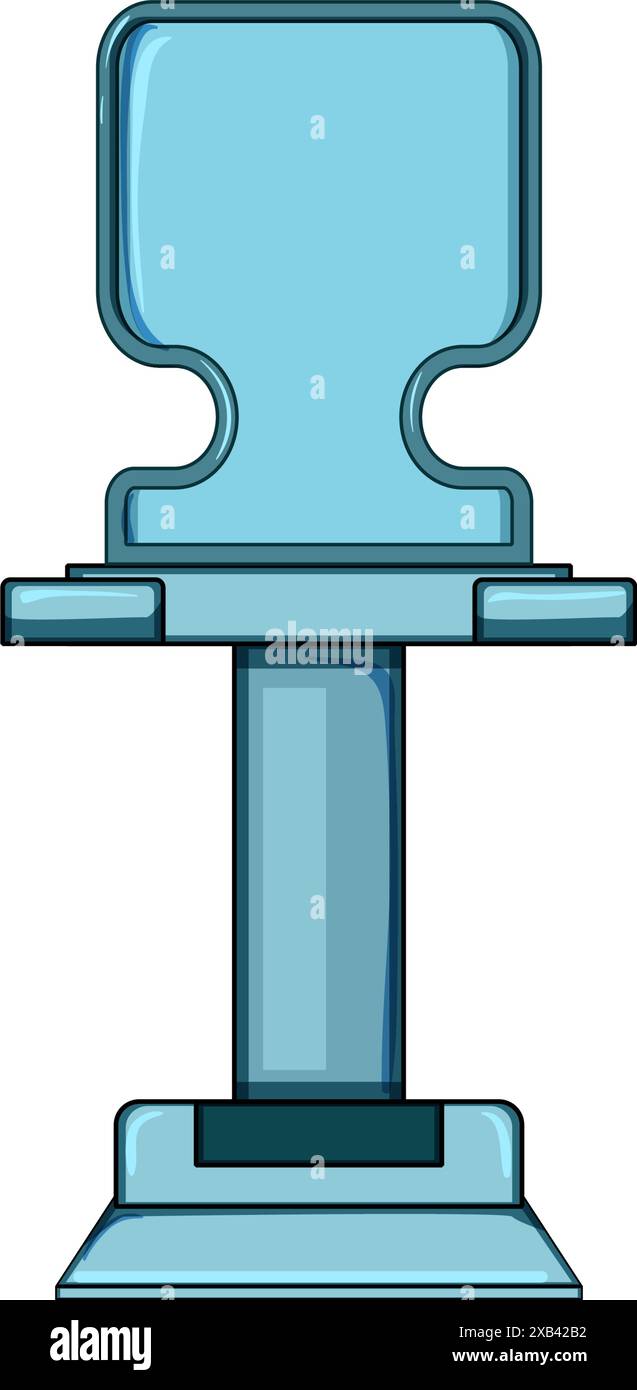 desk table phone holder cartoon vector illustration Stock Vector Image ...