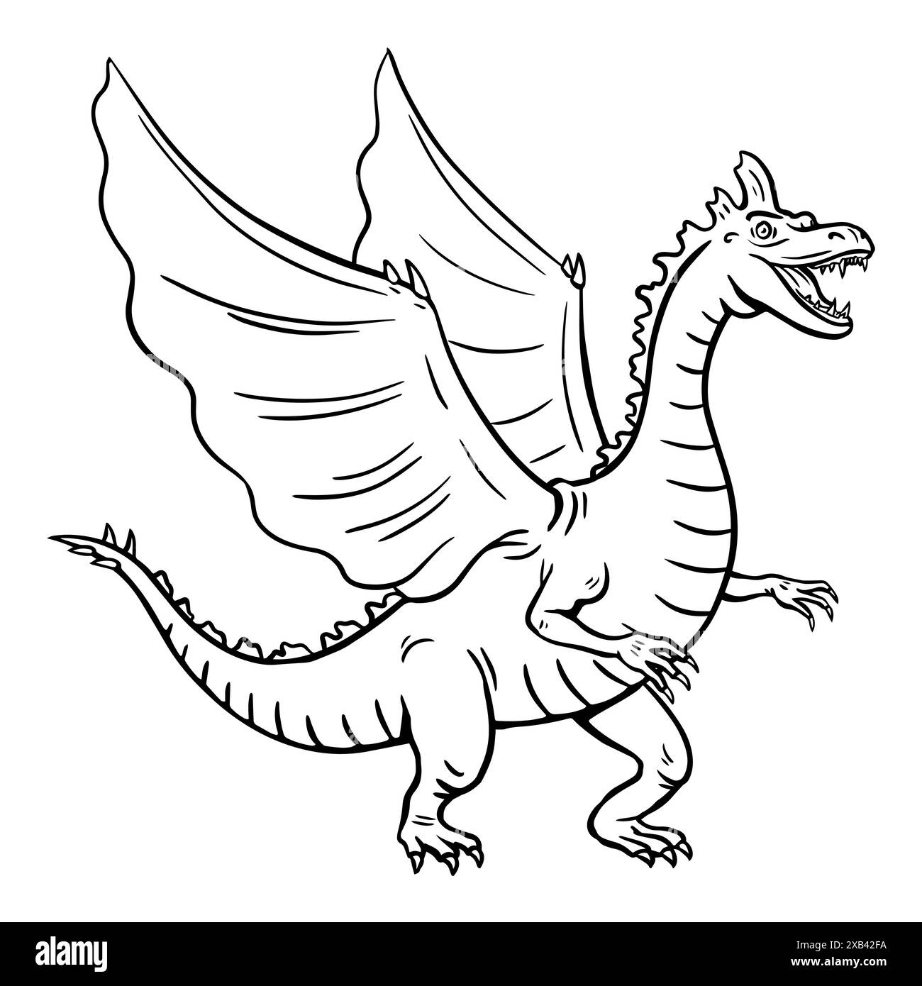 Scary dragon with wings Stock Vector Image & Art - Alamy