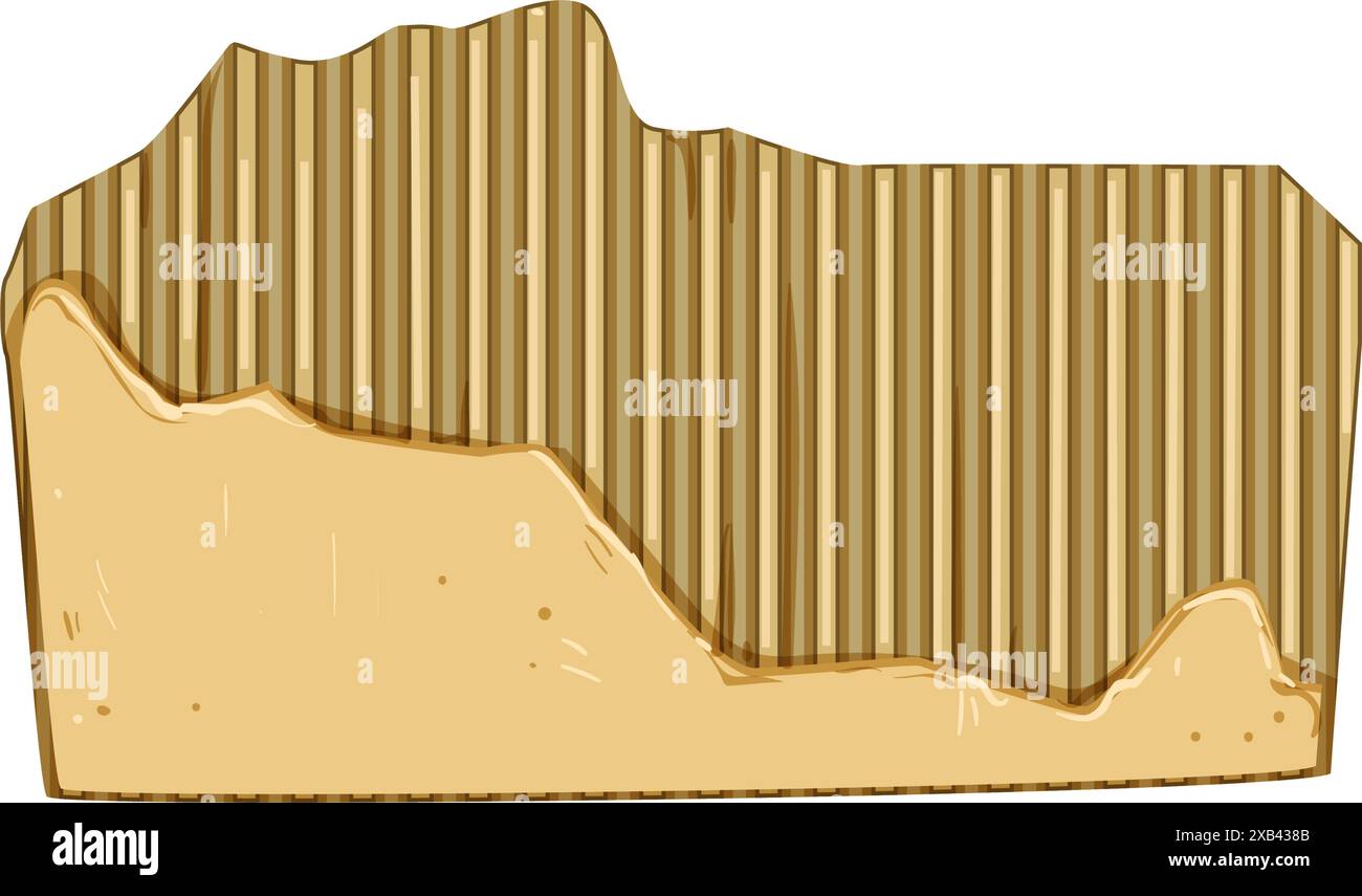 sheet torn cardboard cartoon vector illustration Stock Vector Image ...