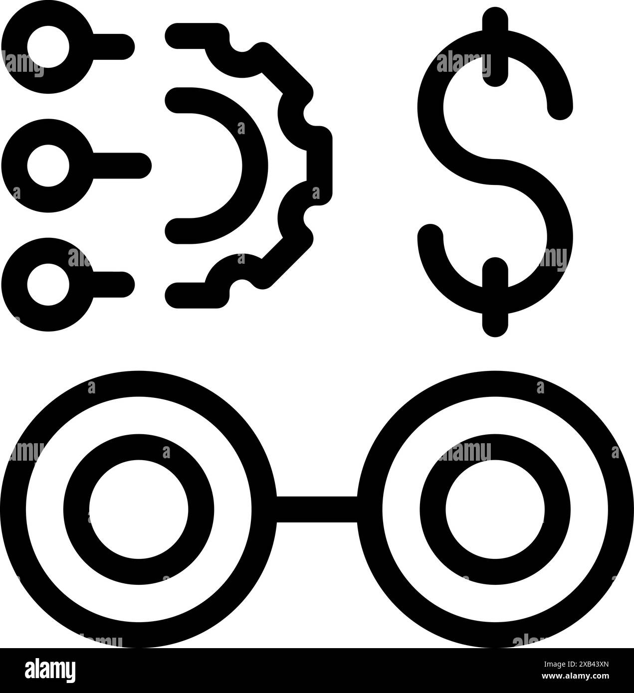 Icon representing business vision focusing on financial goals using ...