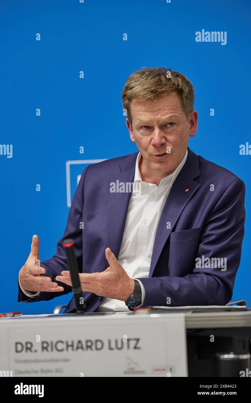 Berlin, Germany. 10th June, 2024. Richard Lutz, CEO of Deutsche Bahn AG ...