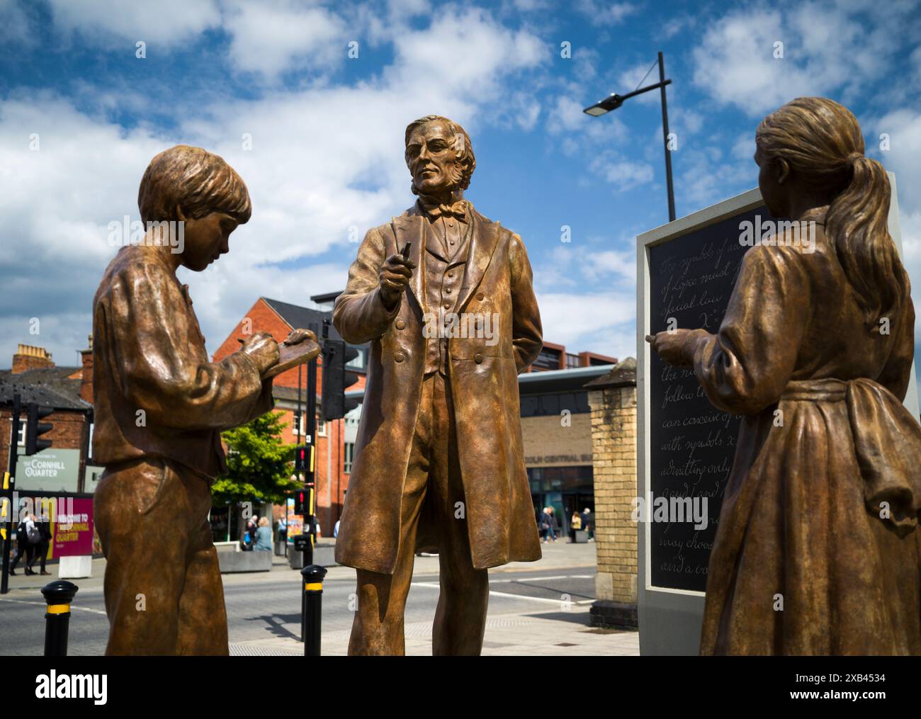 Lincoln, UK, 6th June 2024, George Boole Sculpture and Memorial at ...