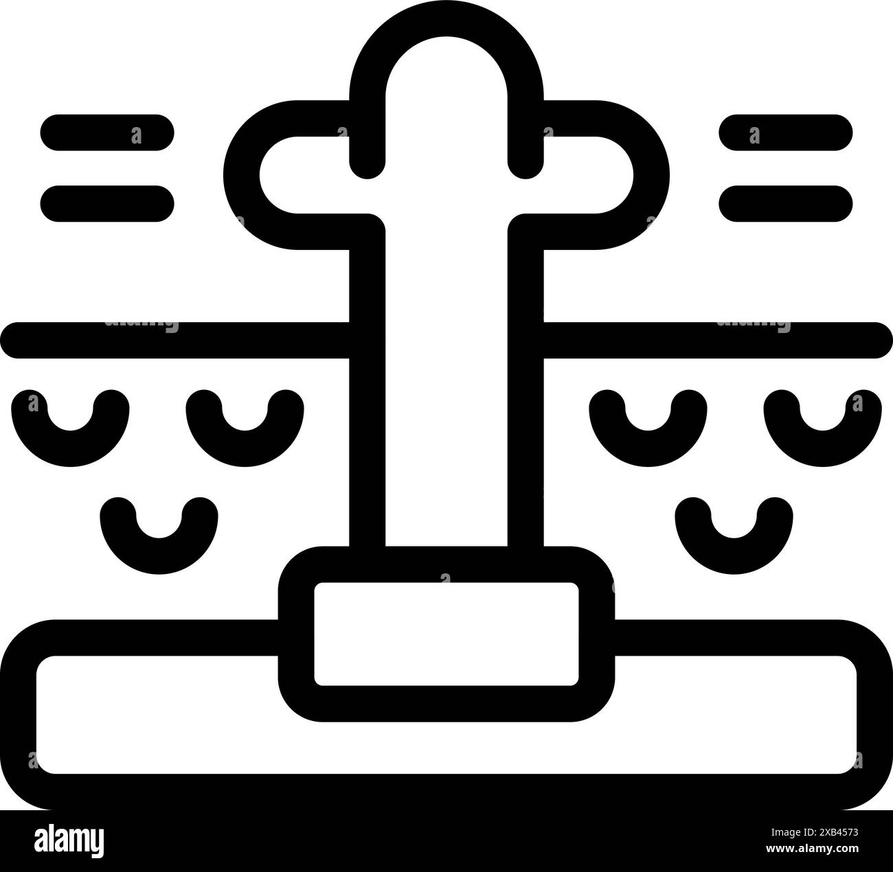 Water pump working underground pumping water from the ground for ...