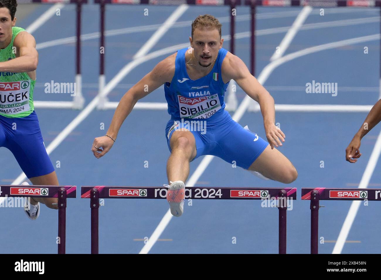 Rome, Italy. 10th June, 2024. Italy's Alessandro Sibilio competes 400m ...