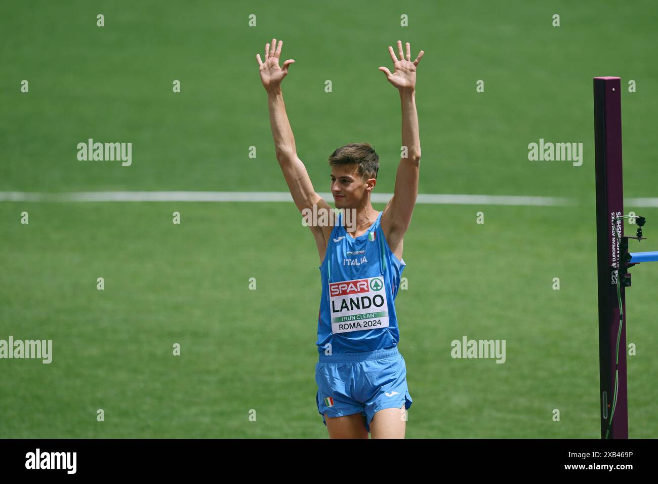 Rome, Italy. 09th June, 2024. Manuel Lando of Italy in action during ...