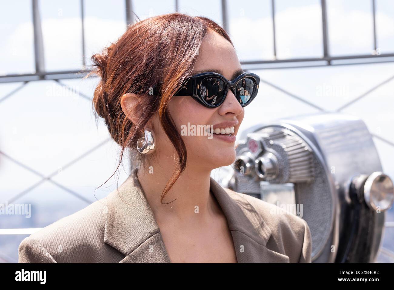 Phia Saban attends ceremonial lighting of Empire State Building in New ...
