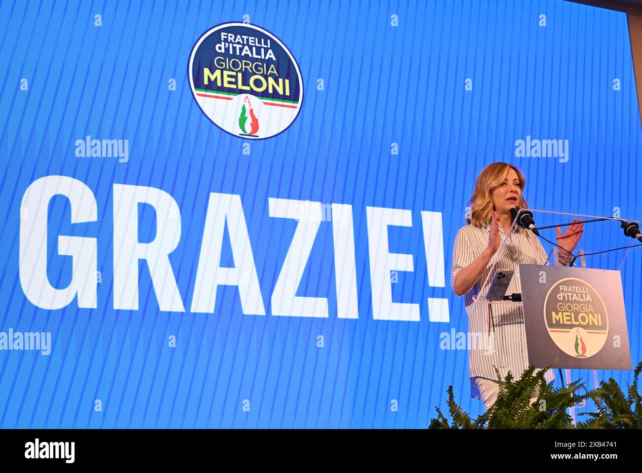 (240610) -- ROME, June 10, 2024 (Xinhua) -- Italian Prime Minister and ...