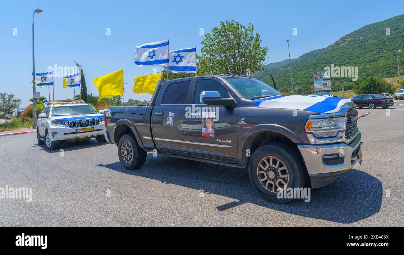 Yagur, Israel - June 10, 2024: Convoy of 120 decorated vehicles ...