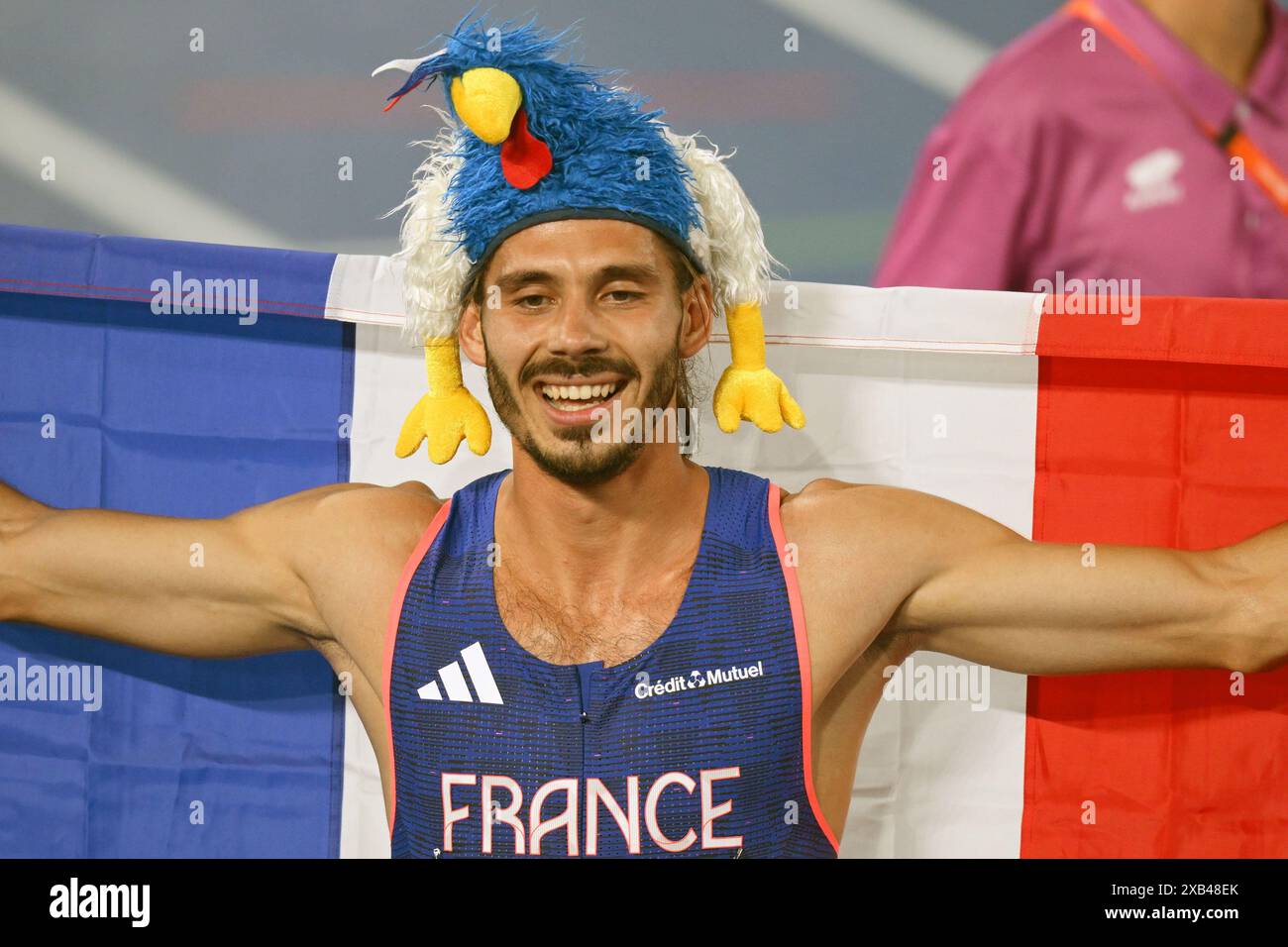 Rome, Italy. 09th June, 2024. Gabriel Tual of France wins the final of ...