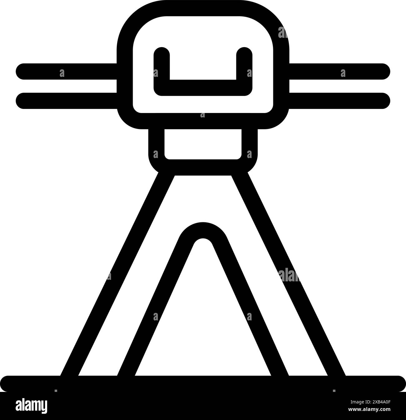 Simple icon of a transformer on a pole connecting with electric power ...