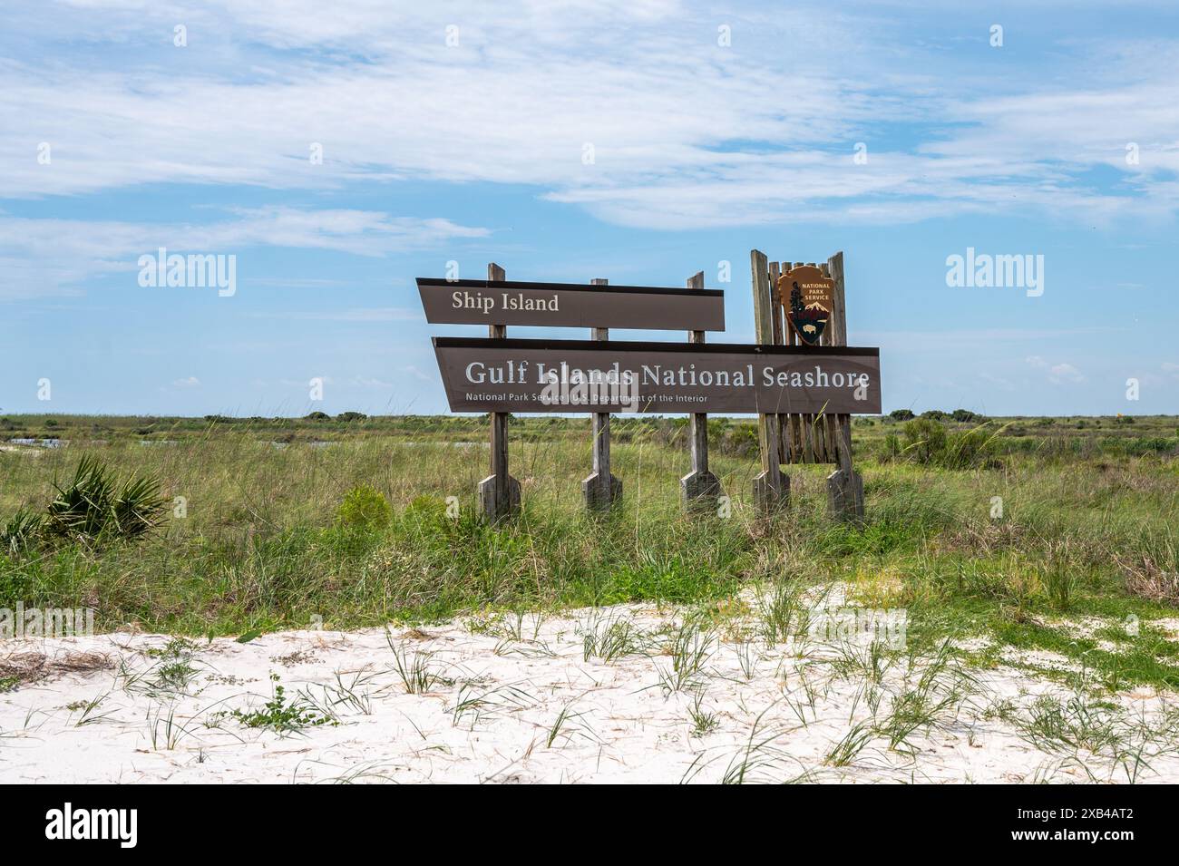 Ship Island, Gulf Islands National Seashore in Mississippi, USA Stock ...