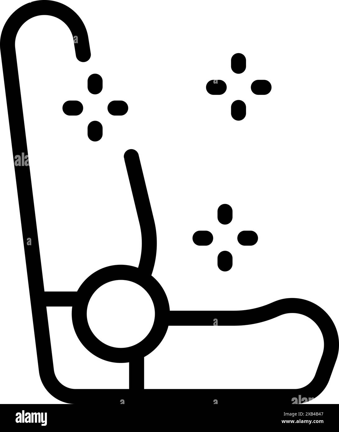 Simple line icon representing a car seat highlighting its importance ... Simple line icon representing a car seat highlighting its importance ...