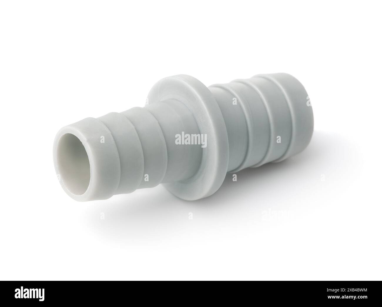 Gray PVC pipe straight insert coupling isolated on white Stock Photo ...