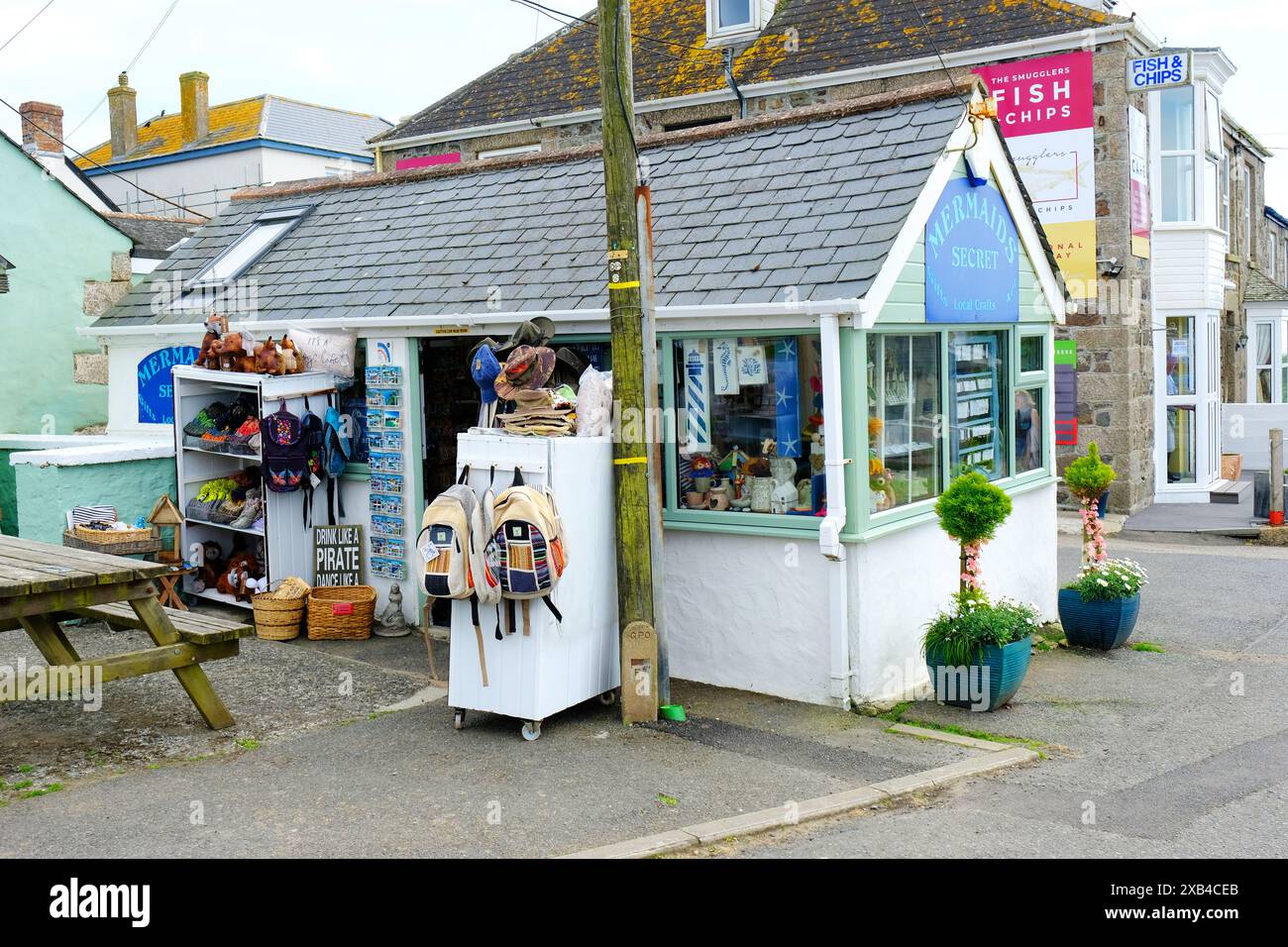 Small, quaint gift shop at the Lizard Village, Cornwall, UK - John ...