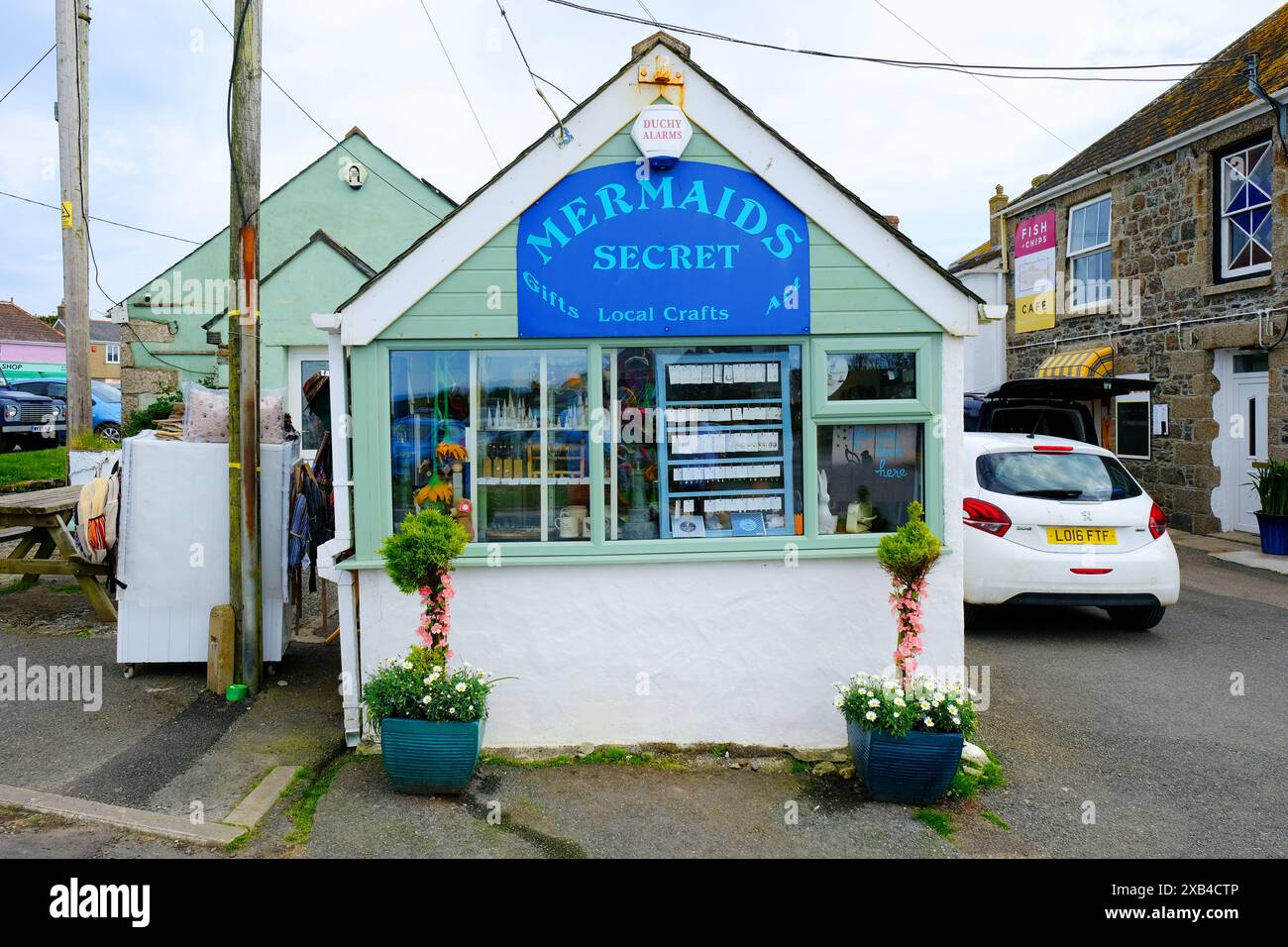 Small, quaint gift shop at the Lizard Village, Cornwall, UK - John ...