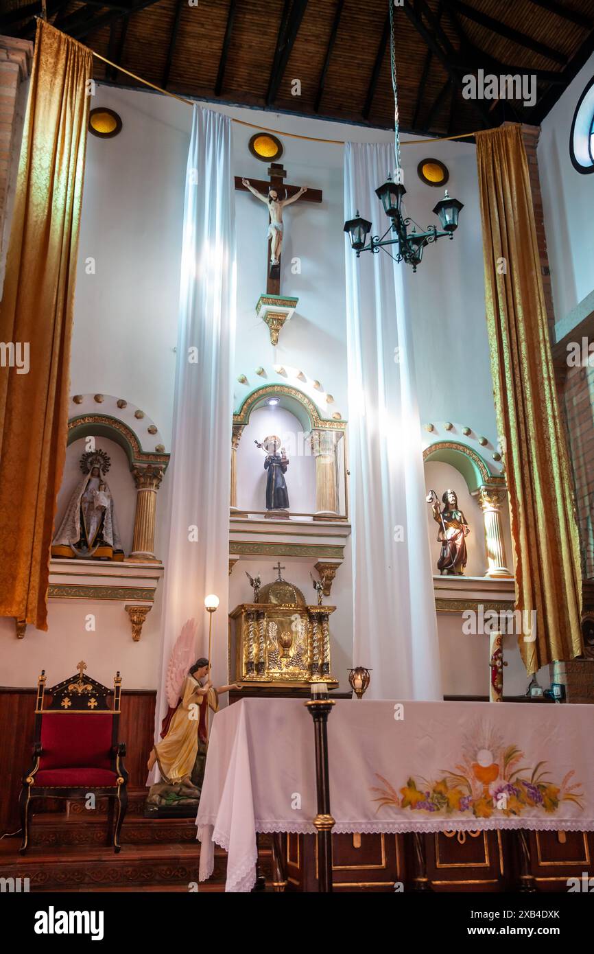 AGUADAS, COLOMBIA - JANUARY 15, 2024: Altar of the sanctuary of the ...