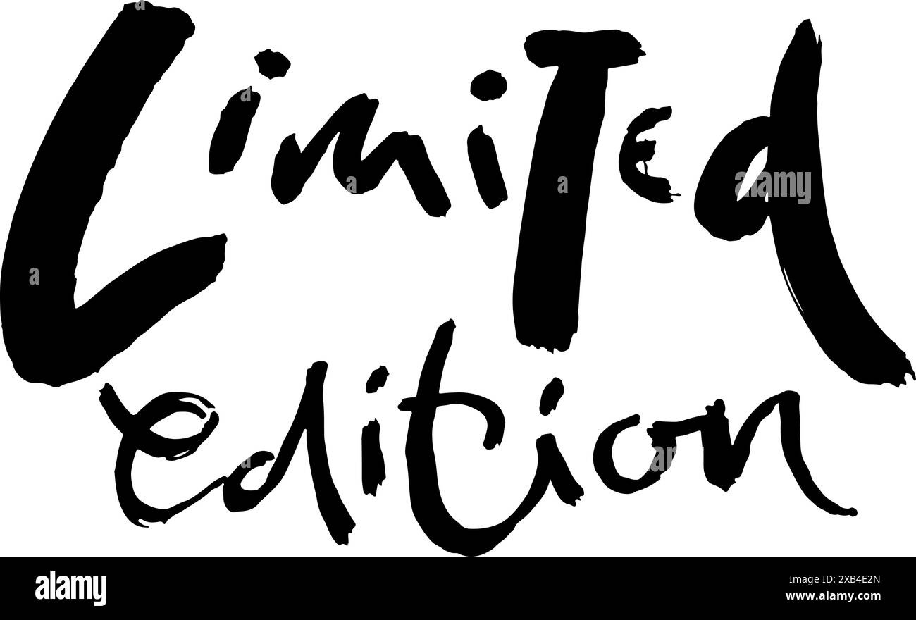 Limited Edition Modern Lettering Design Stock Vector Image & Art - Alamy