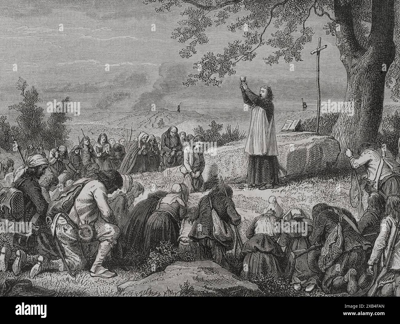 War in the Vendée (1793-1796). Civil confrontation between supporters ...