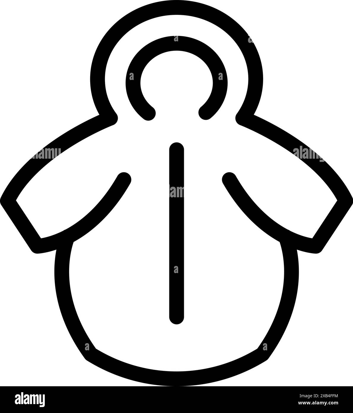 Simple line drawing of a baby snowsuit with a hood, perfect for ...