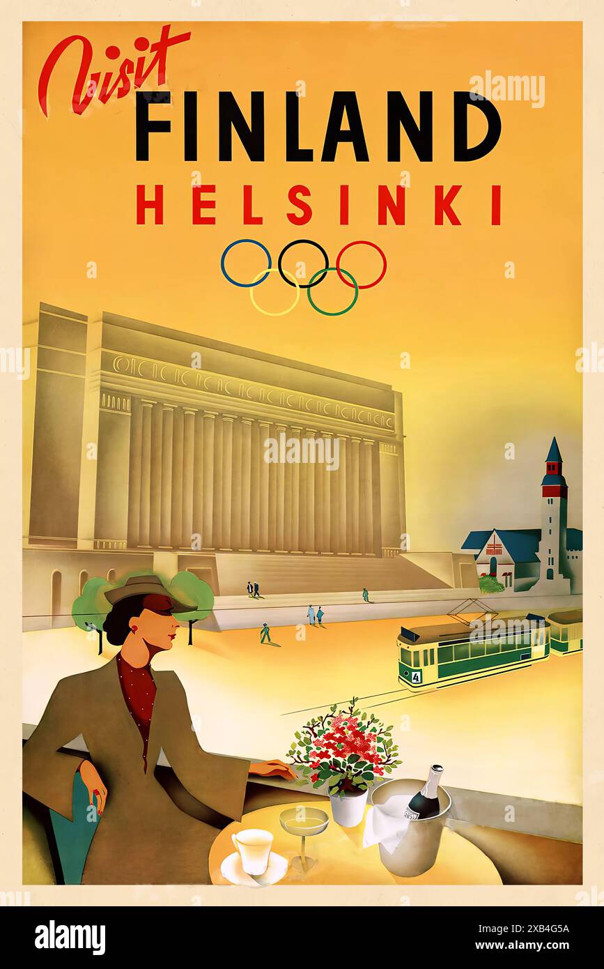 Vintage finland travel poster hi-res stock photography and images - Alamy