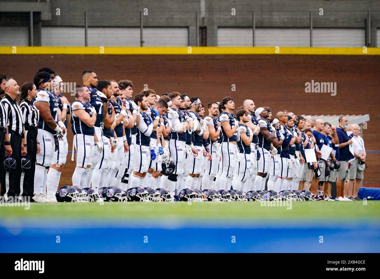 Milano Seamen line up during the match between Milano Seamen and ...