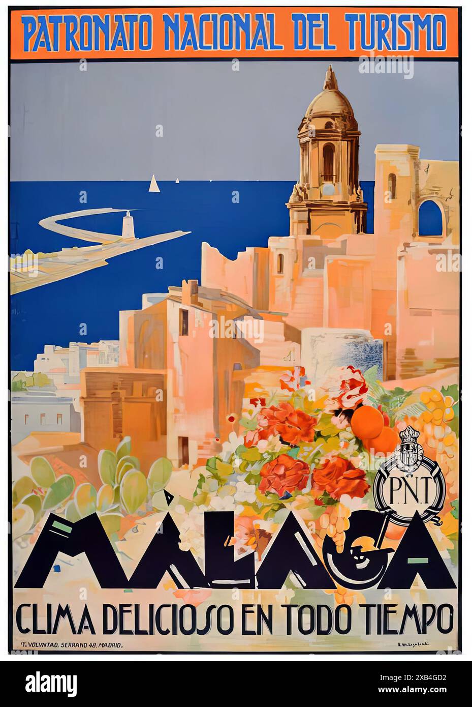 Patronato Nacional del Turismo, Málaga, Clima delicioso en todo tiempo ...