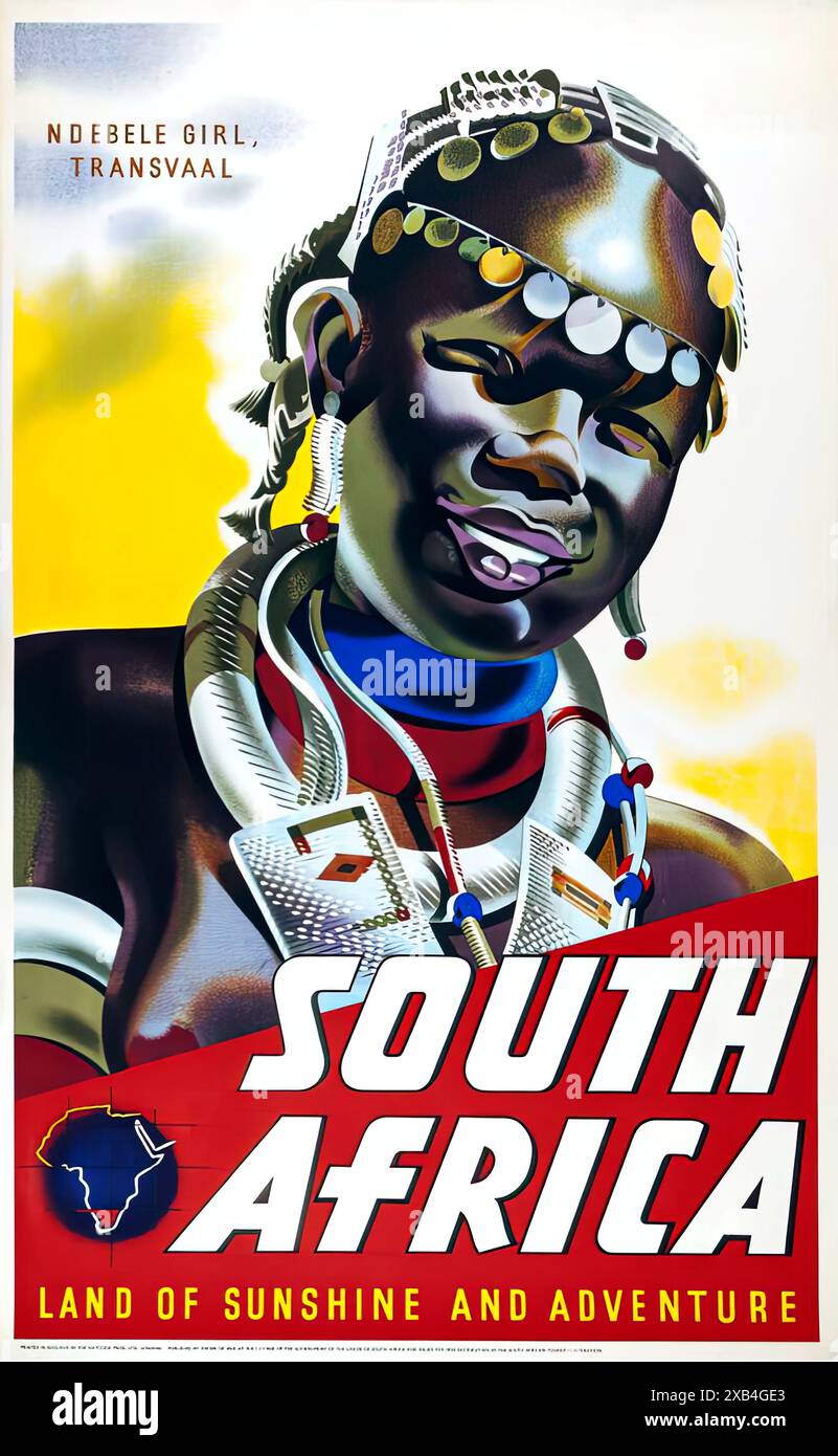 Ndebele Girl, Transvaal, South Africa, Land of Sunshine and Adventure ...