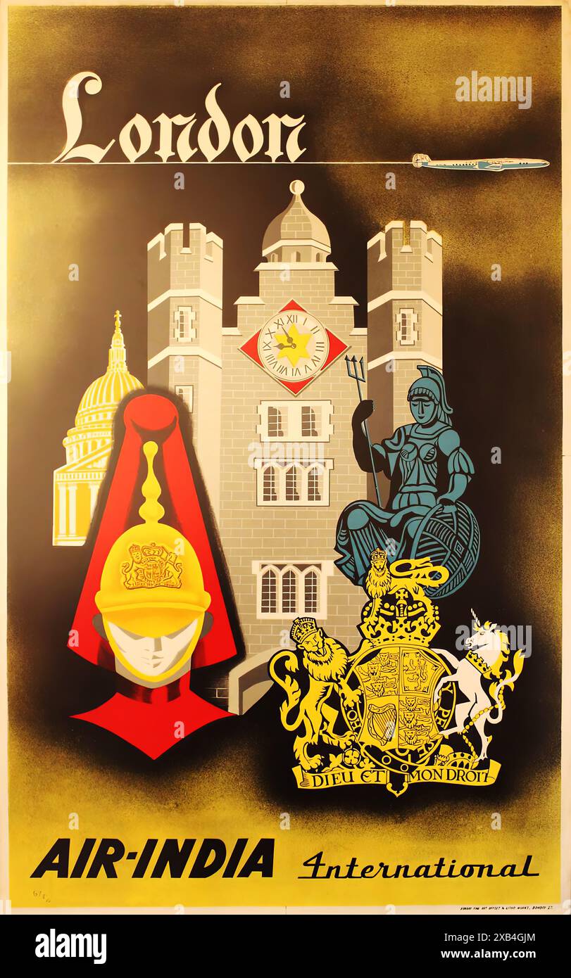 Air india travel poster hi-res stock photography and images - Alamy