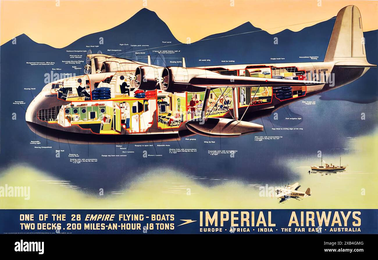 Imperial airways poster hi-res stock photography and images - Alamy