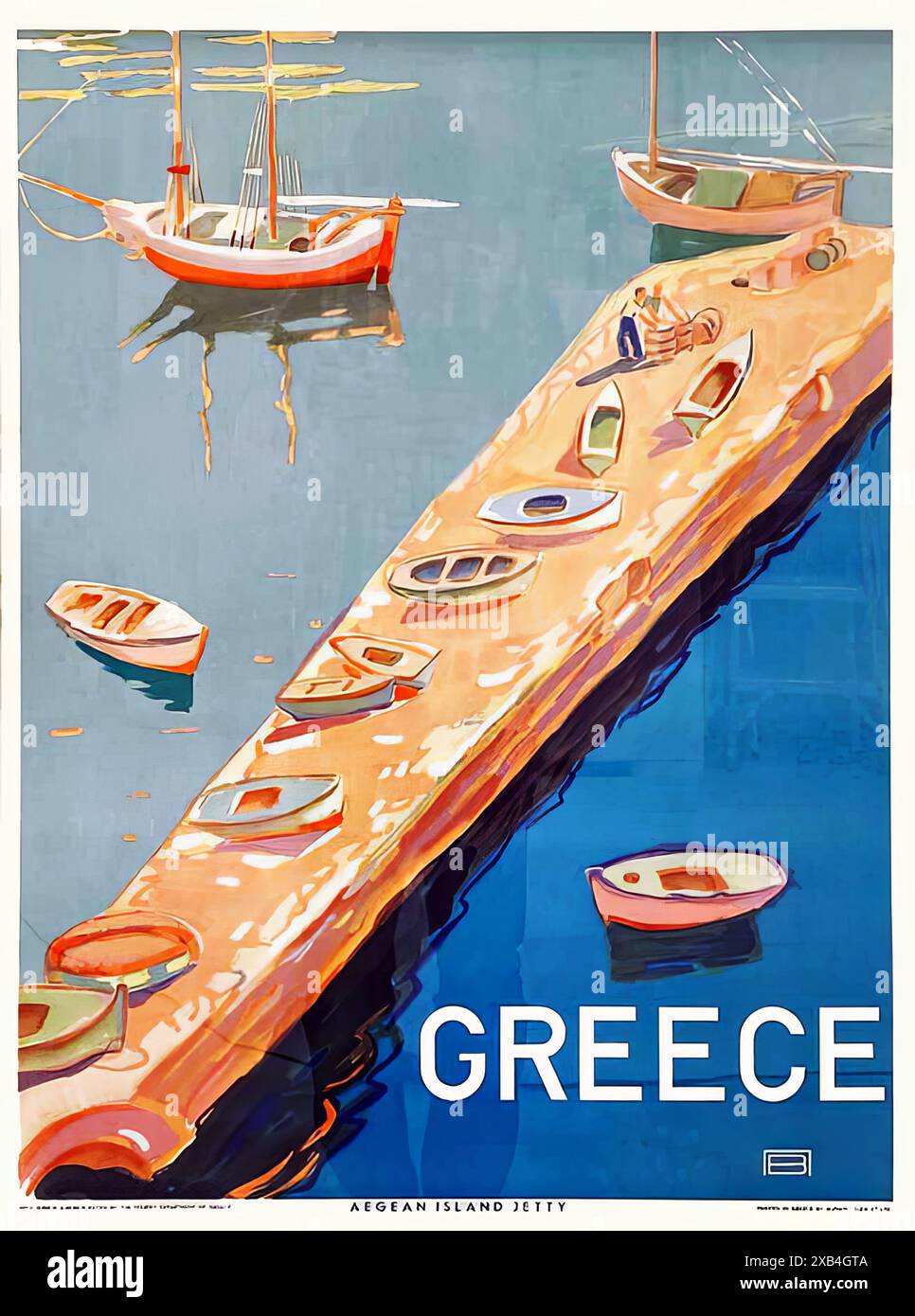 Vintage greece travel poster hi-res stock photography and images - Alamy