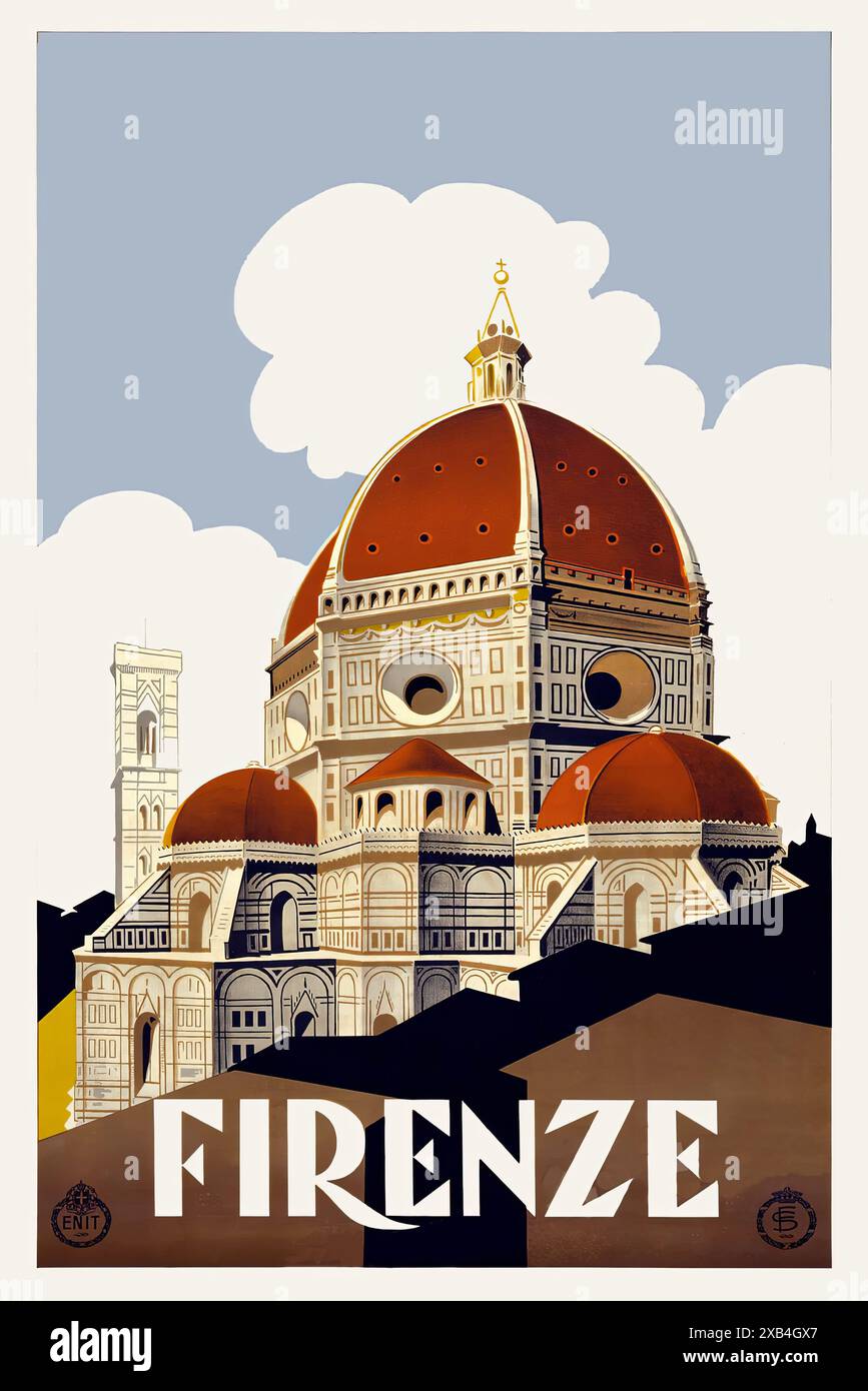 Firenze, travel poster by ENIT [Ente Nazionale Italiano per il Turismo ...