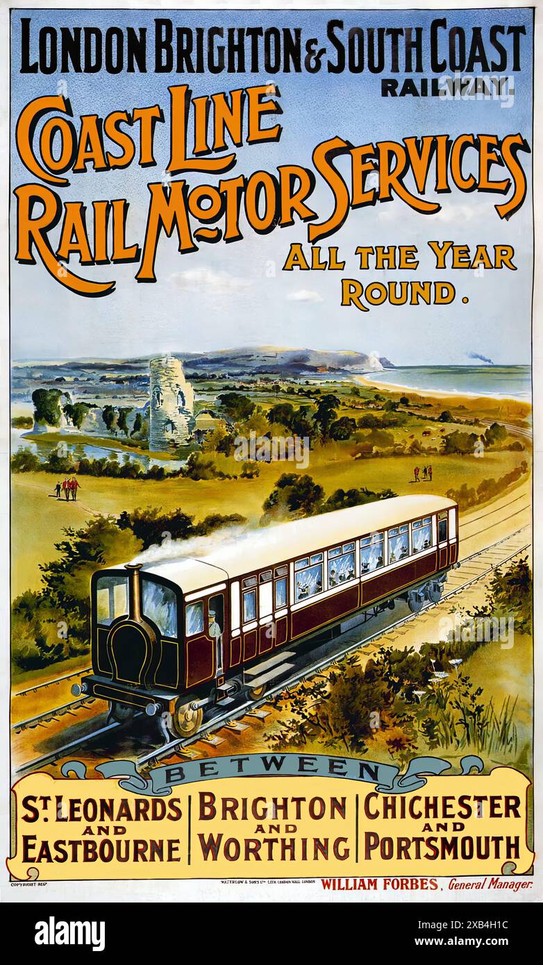 Coast Line Rail Motor Services, London Brighton & South Coast Railway ...