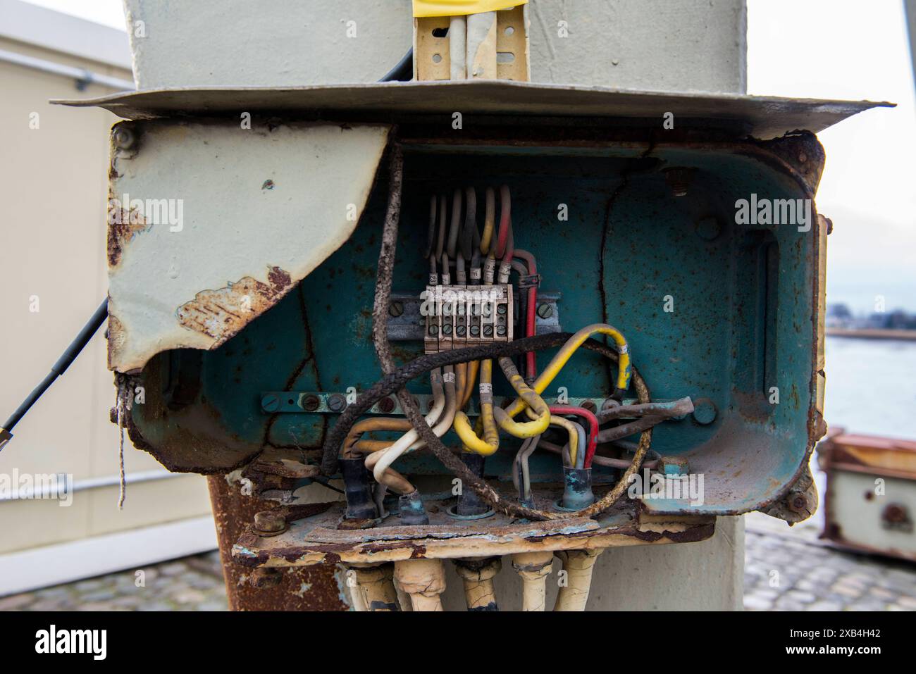 Old Port and Harbour Cranes Newly build and modern grane silo s inside ...