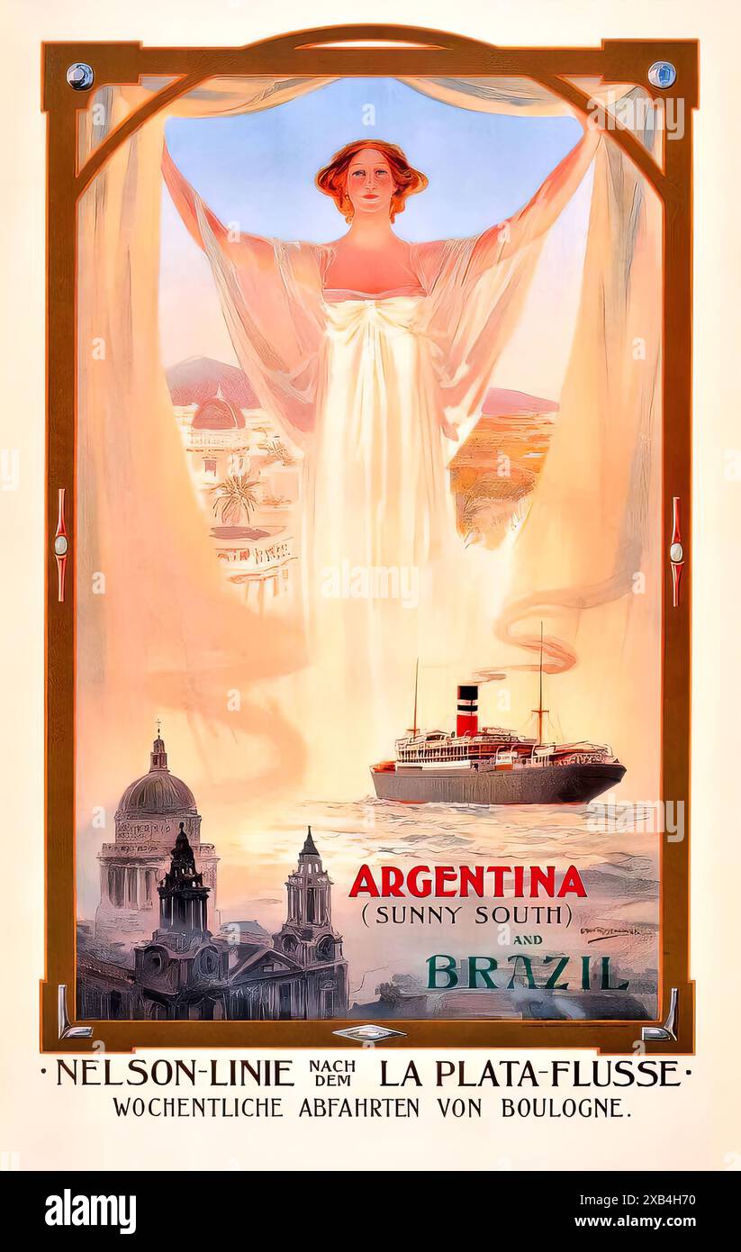 Argentina (Sunny South) and Brazil, Nelson Linie nach dem La Plata ...