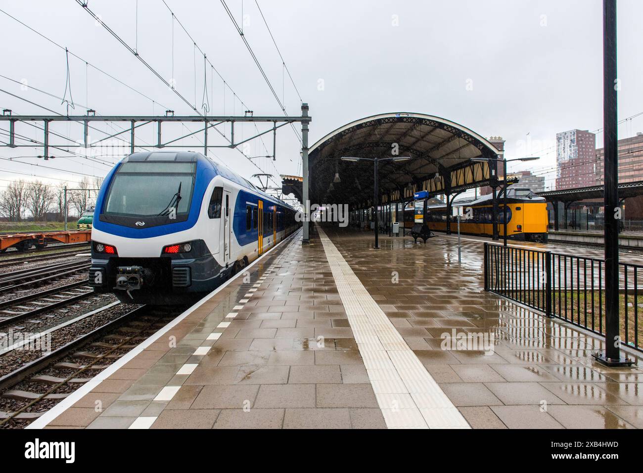 Trains at platform Stalled and Held Up Trains during a fierce,w inter ...