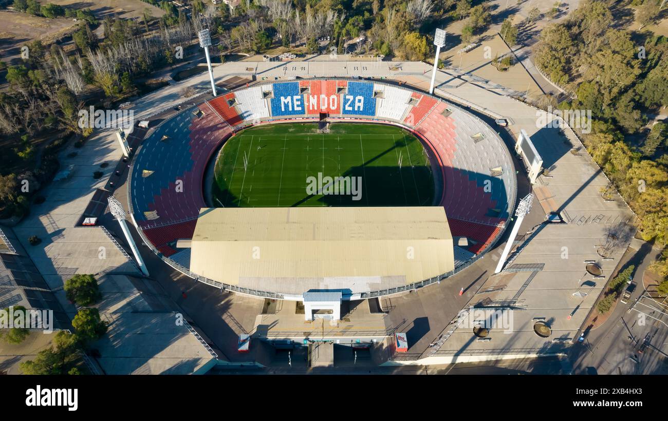 Field areal view of malvinas argentinas world cup stadium, mendoza ...