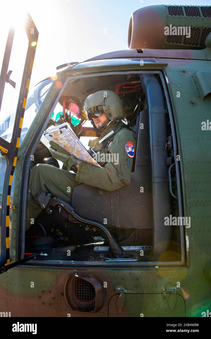 Pilot Cougar Chopper Captain and Pilot of a cougair airforce helicopter ...