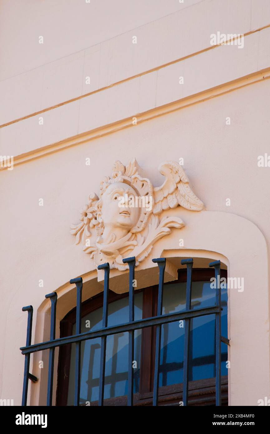 Stadion Castle Boennigheim, detail, stone relief, window decoration ...