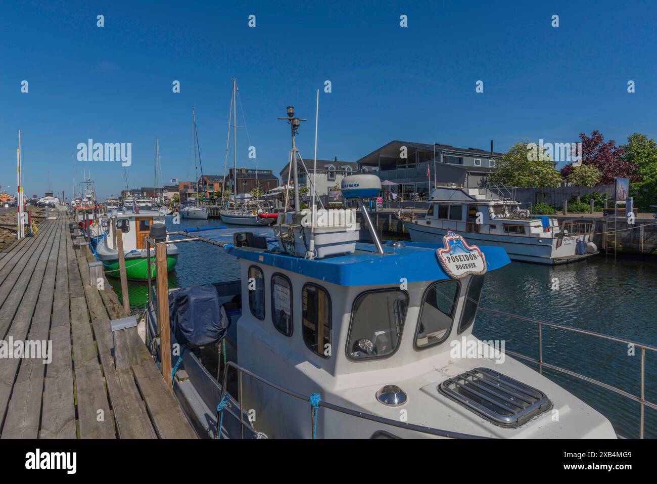 Bogense on the Kattegat, harbour with fishing boats and yachts ...