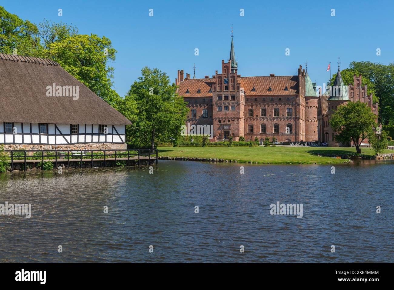 Egeskov moated castle, Kvaerndrup near Svenborg, Svendburg, museum ...