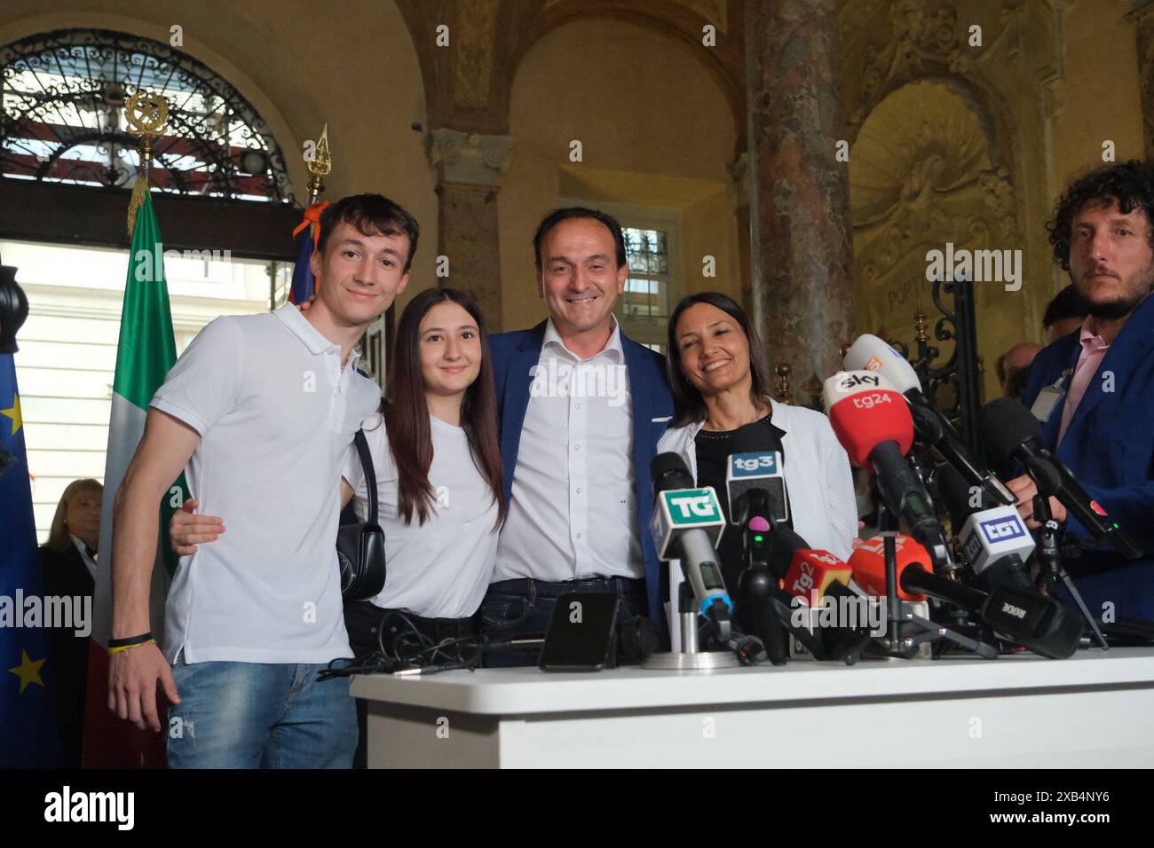 Turin, Italy. 10th June, 2024. Turin - Regional elections - governor ...