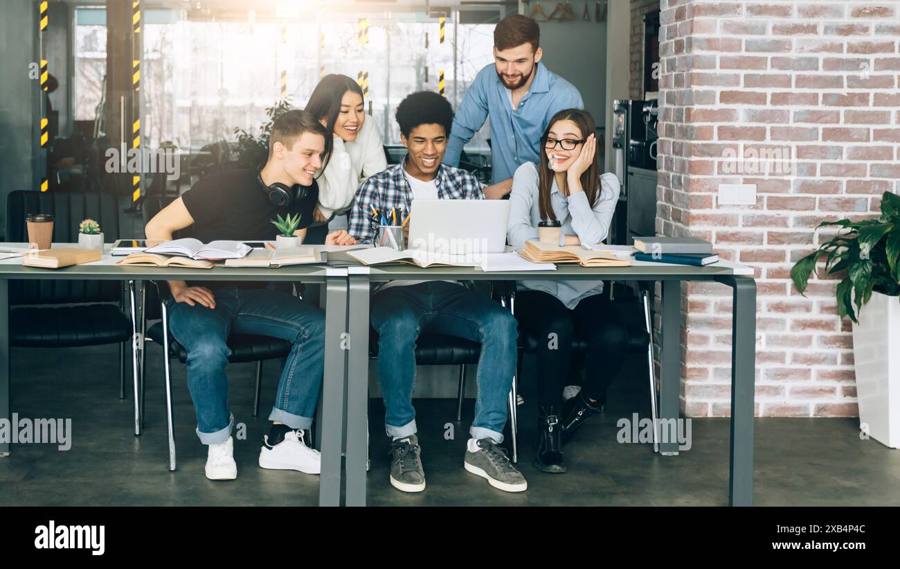 Group of People Sitting Around a Table in an Office Stock Photo - Alamy